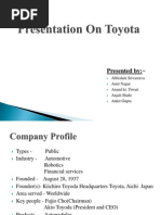Application of Ansoff'S Matrix To Toyota Corporation PLC | PDF