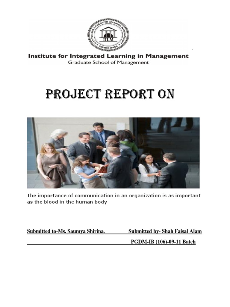 Project Report On | PDF | Nonverbal Communication | Leadership