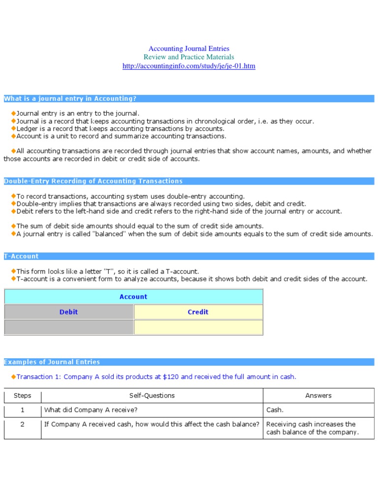 Accounting Journal Entries | PDF | Debits And Credits | Accrual