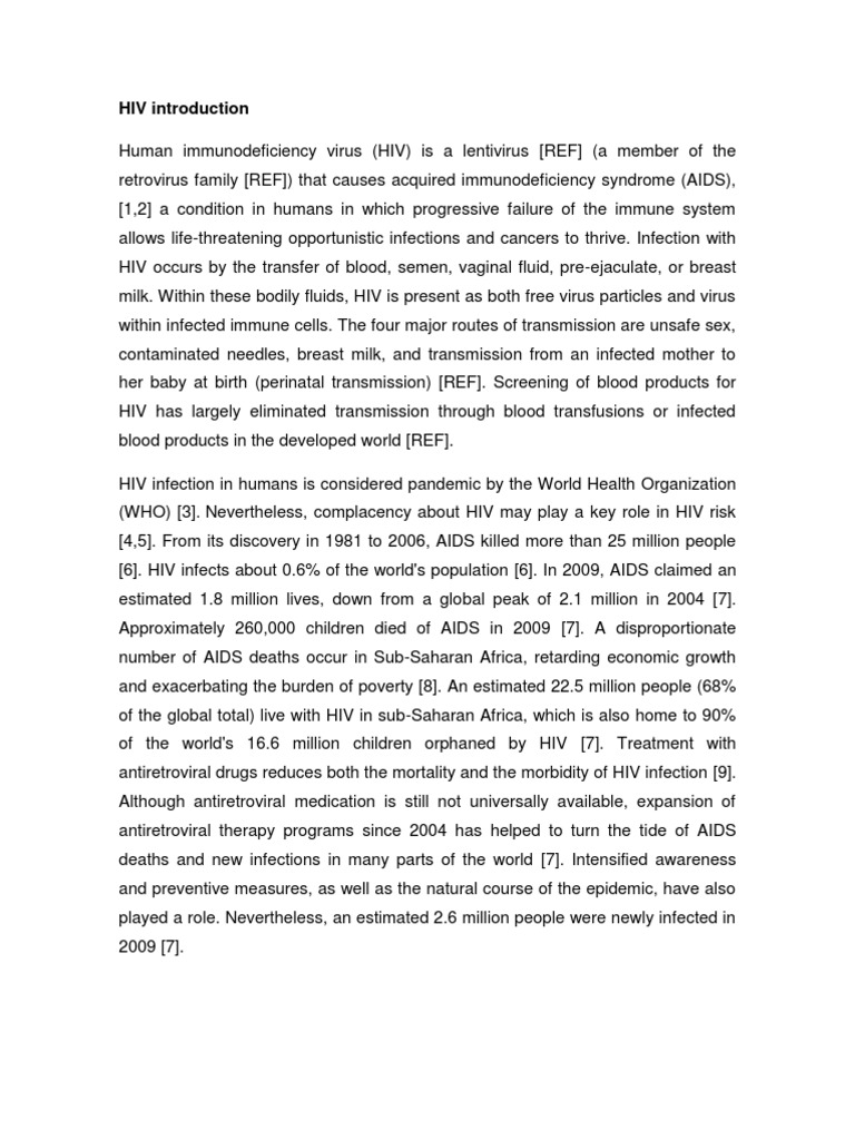 HIV Introduction | PDF | Hiv/Aids | Virus