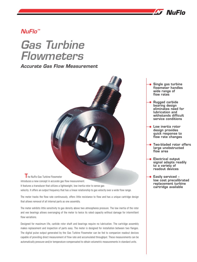 NuFlo Gas Turbine | PDF | Flow Measurement | Turbine