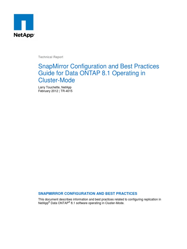 TR 4015 | PDF | Replication (Computing) | Computer Network