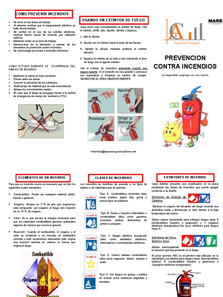 Prevencion Contra Incendios Triptico