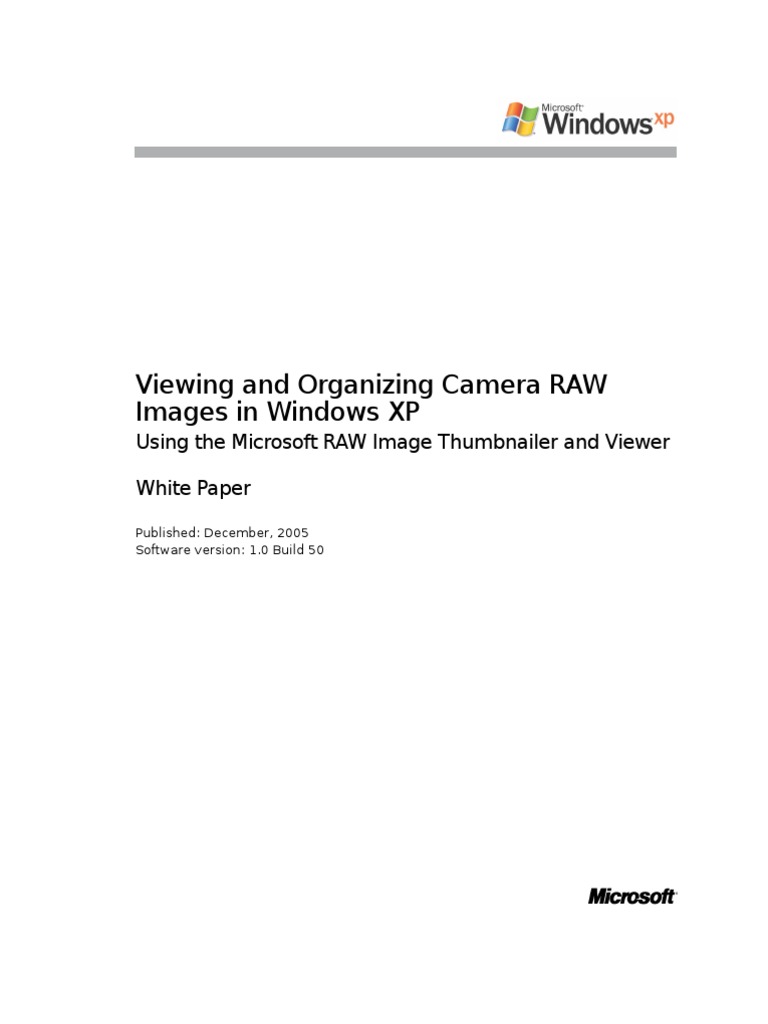Viewing and Organizing RAW Images in Windows XP | PDF | Business