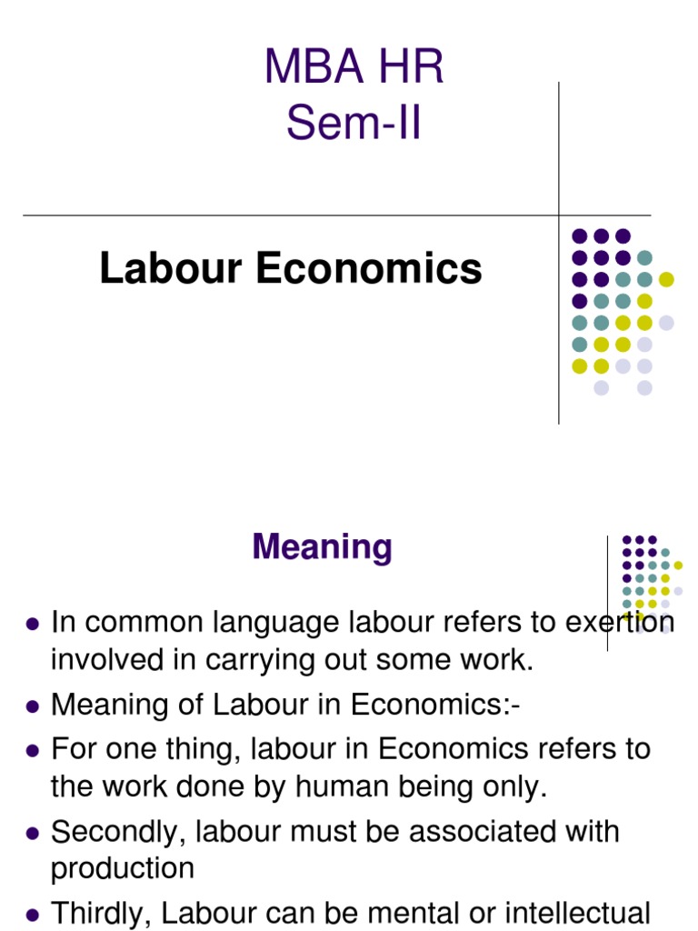 An Overview of Key Concepts in Labour Economics: Definitions ...