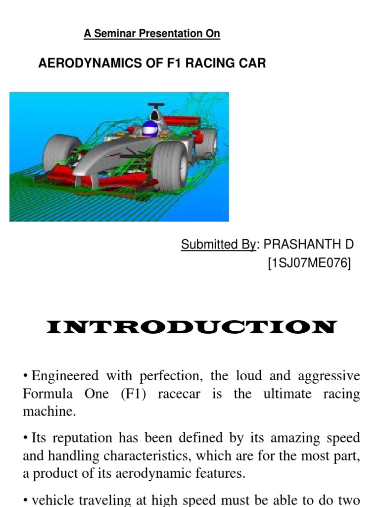 Aerodynamics of f1 Racing Car1 (2) | Lift (Force) | Aerodynamics