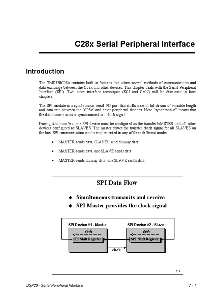 TMS320F2812 - Serial Peripheral Interface | PDF | Electronics | Digital Technology