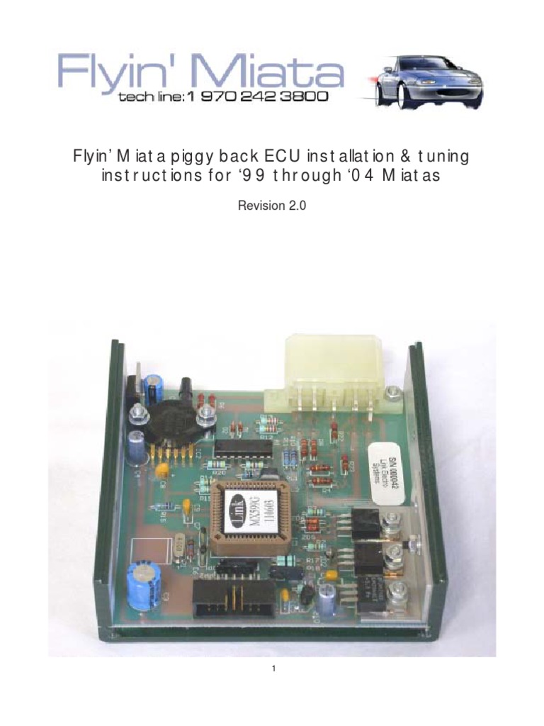 Miata Piggyback ECU Installation Guide | PDF | Turbocharger | Throttle