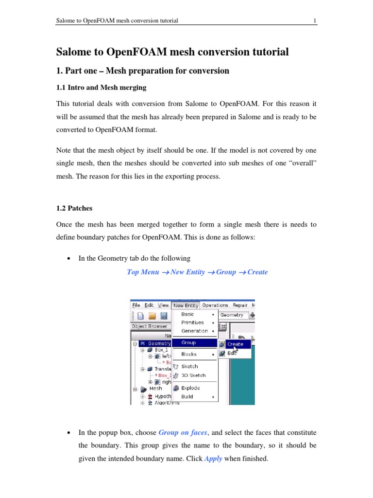 Salome To OpenFOAM | Download Free PDF | Directory (Computing ...