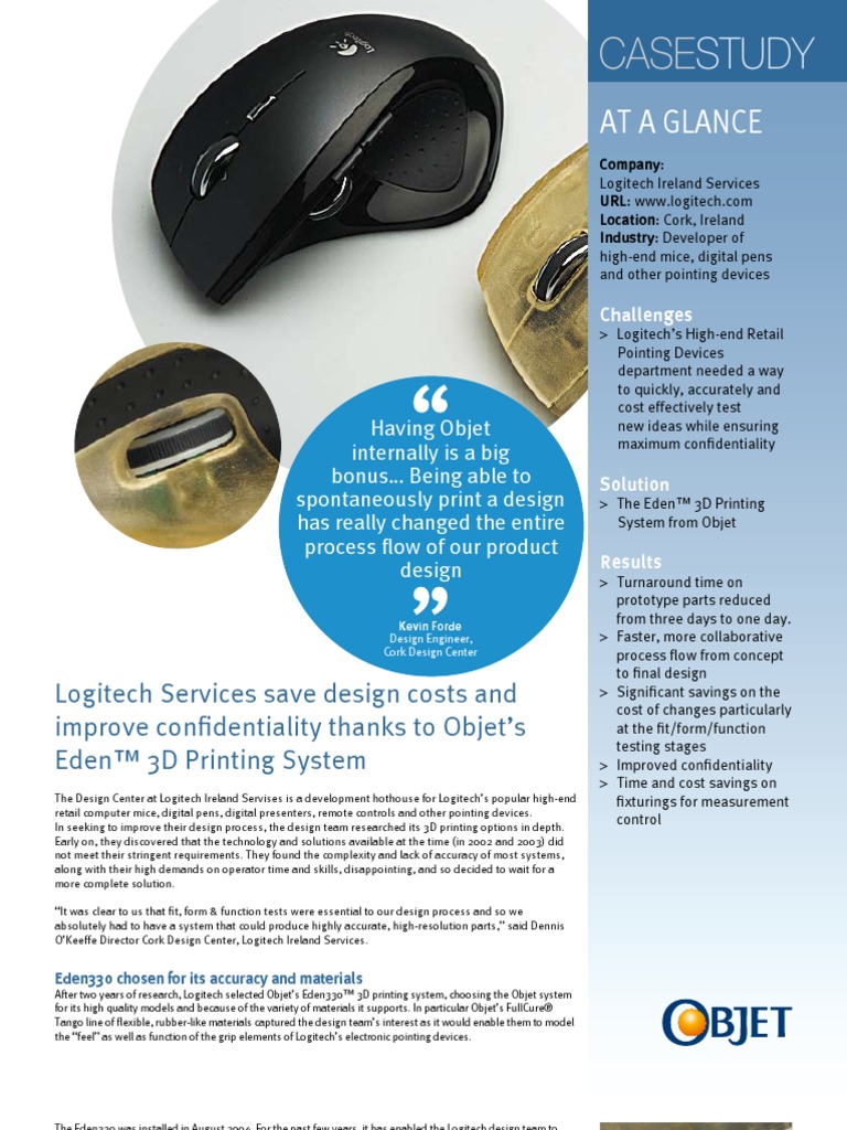 Logitech Case Study PDF | PDF | 3 D Printing | Computing And Information Technology