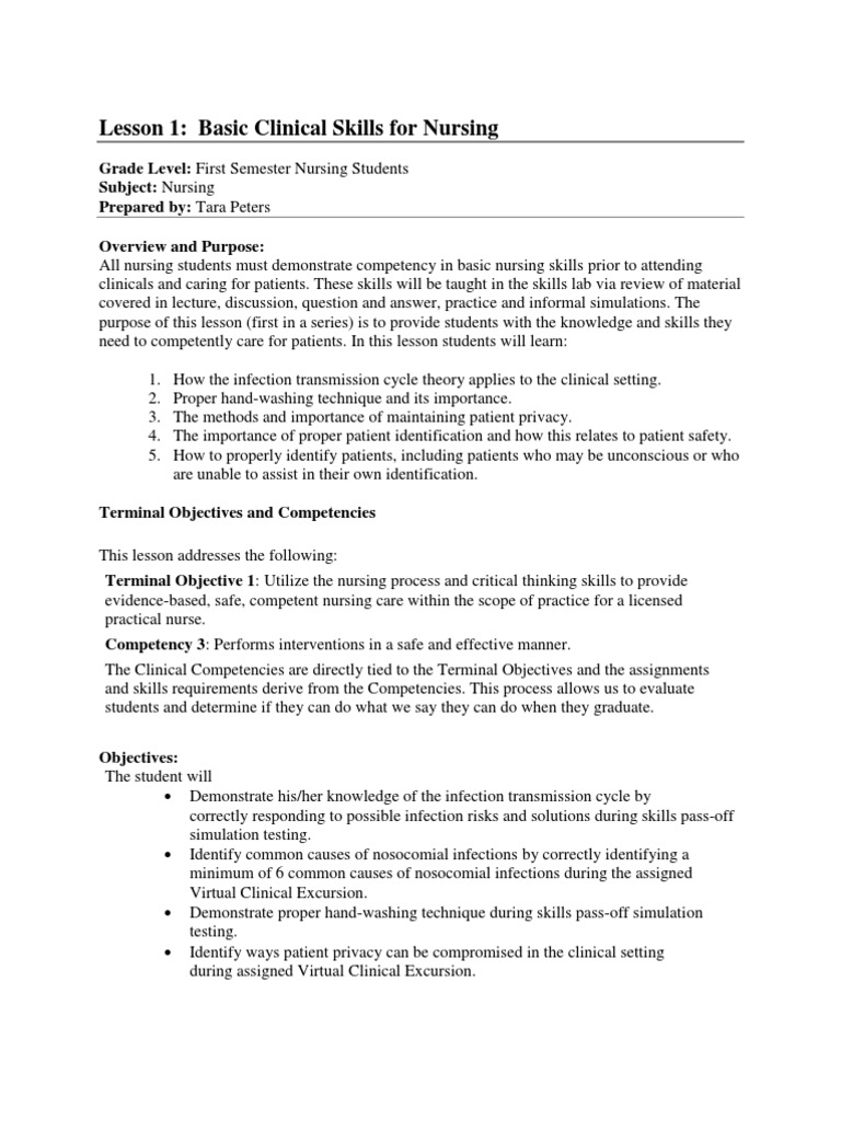 Clinical Lesson Plan | PDF | Simulation | Competence (Human Resources)