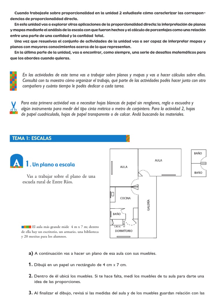 Escalas en Mapas y Planos. | PDF | Fracción (Matemáticas) | Porcentaje