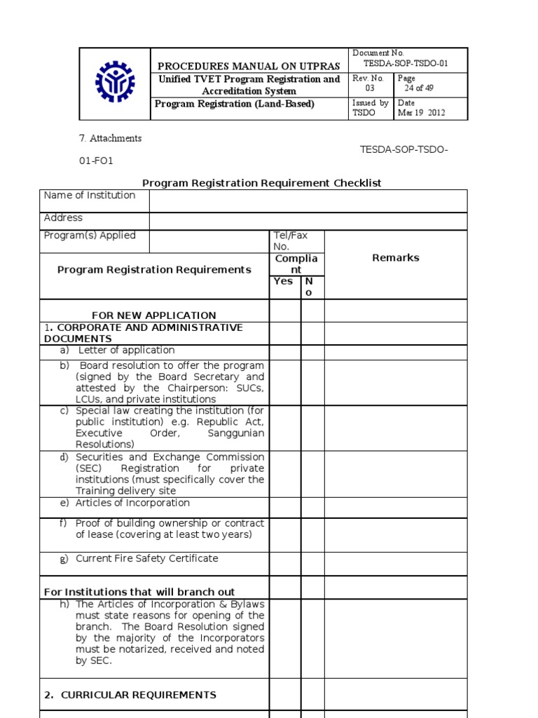 UTPRAS Program Registration Manual | PDF | Vocational Education ...