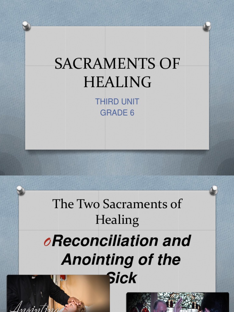 Sacraments of Healing for Grade 6 | PDF | Wellness
