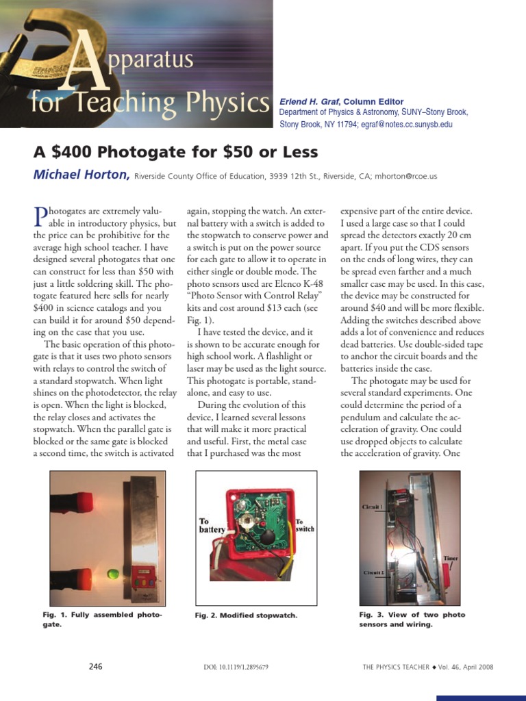Mychron Photogate | PDF | Switch | Printed Circuit Board