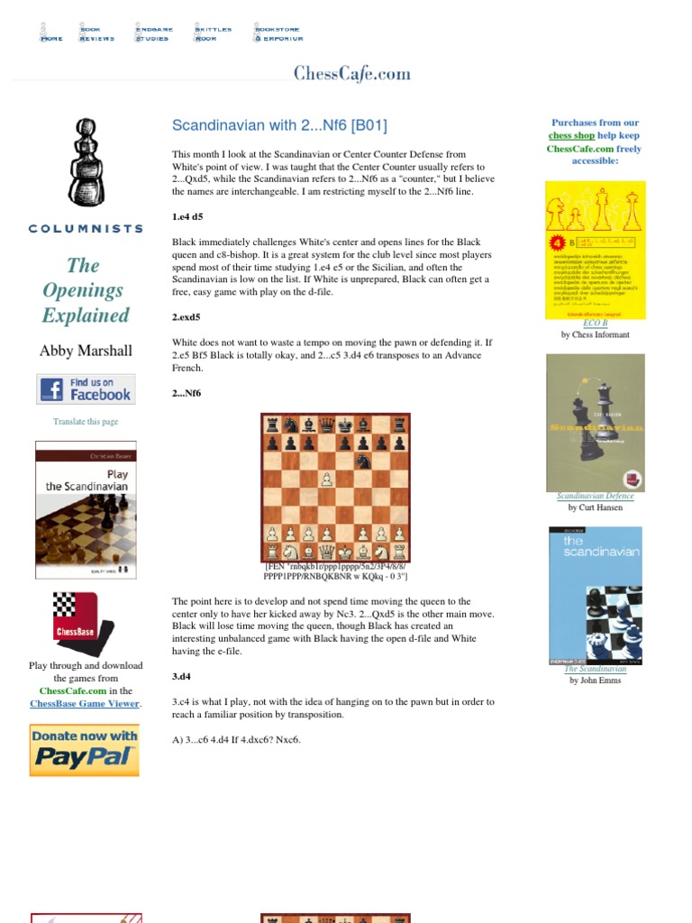 Scandinavian 1..Nf6 | PDF | Chess Openings | Board Games