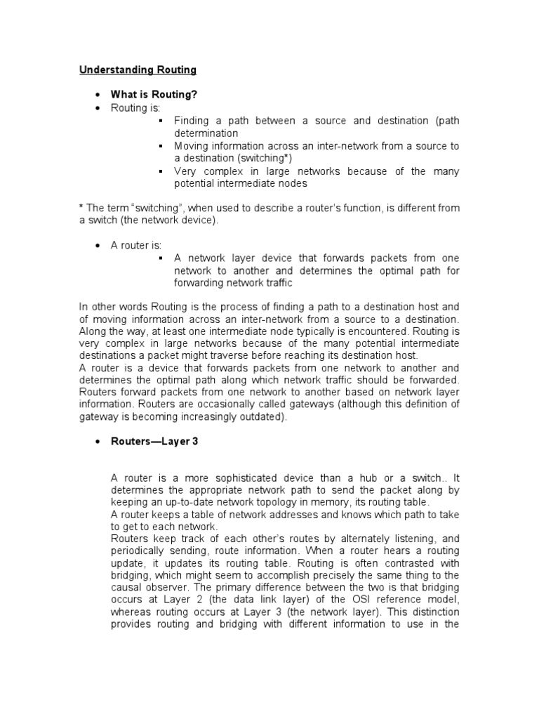 Understanding Routing What Is Routing? | Download Free PDF | Routing ...