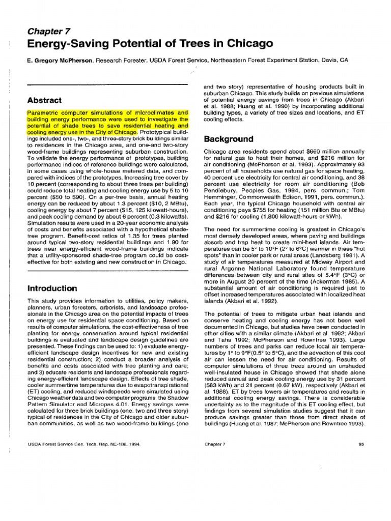 EnergySaving Through Trees | PDF | Efficient Energy Use | Air Conditioning
