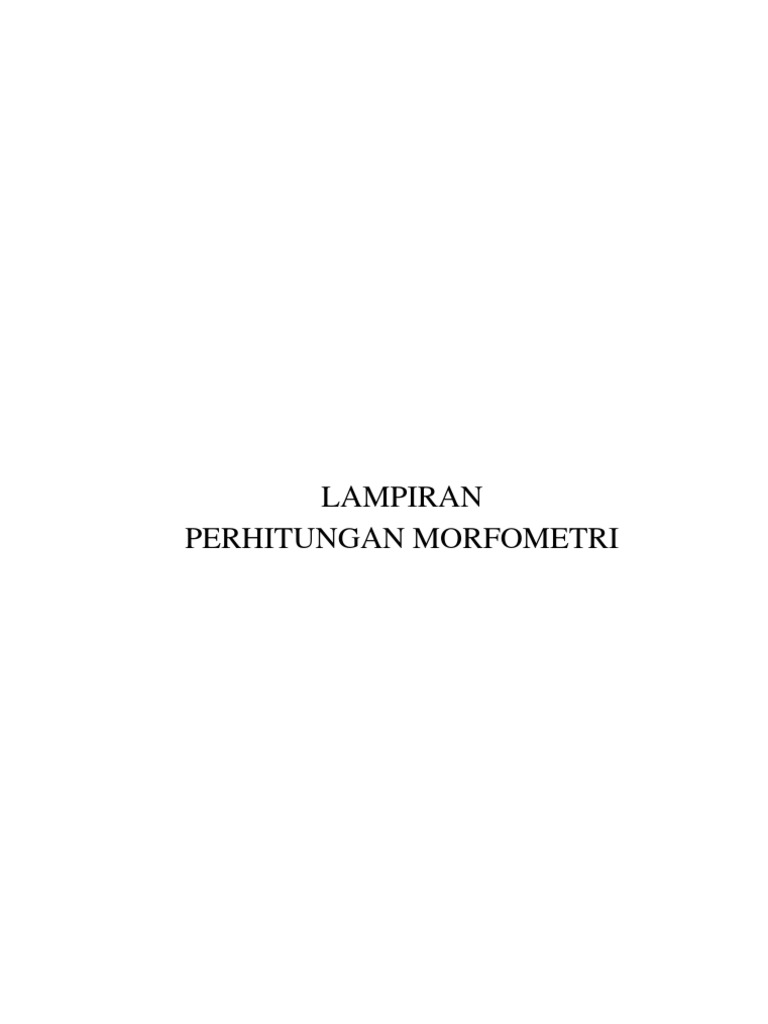 Perhitungan Morfometri Sayatan 5 | PDF | Metode & Bahan Ajar