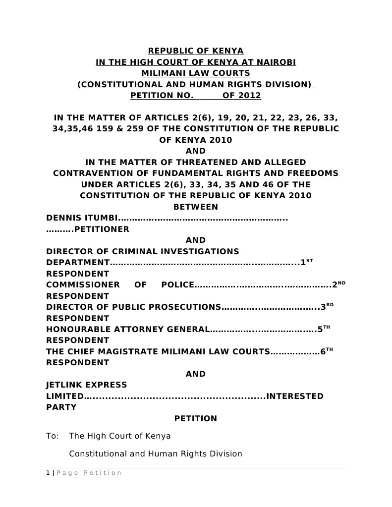 Constitutional Petition | Journalism | Prosecutor