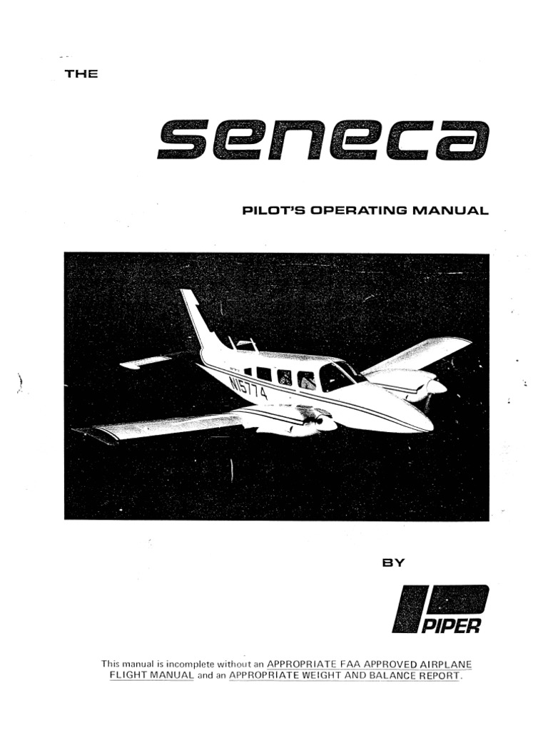 Piper Seneca - Pilot's Operating Manual