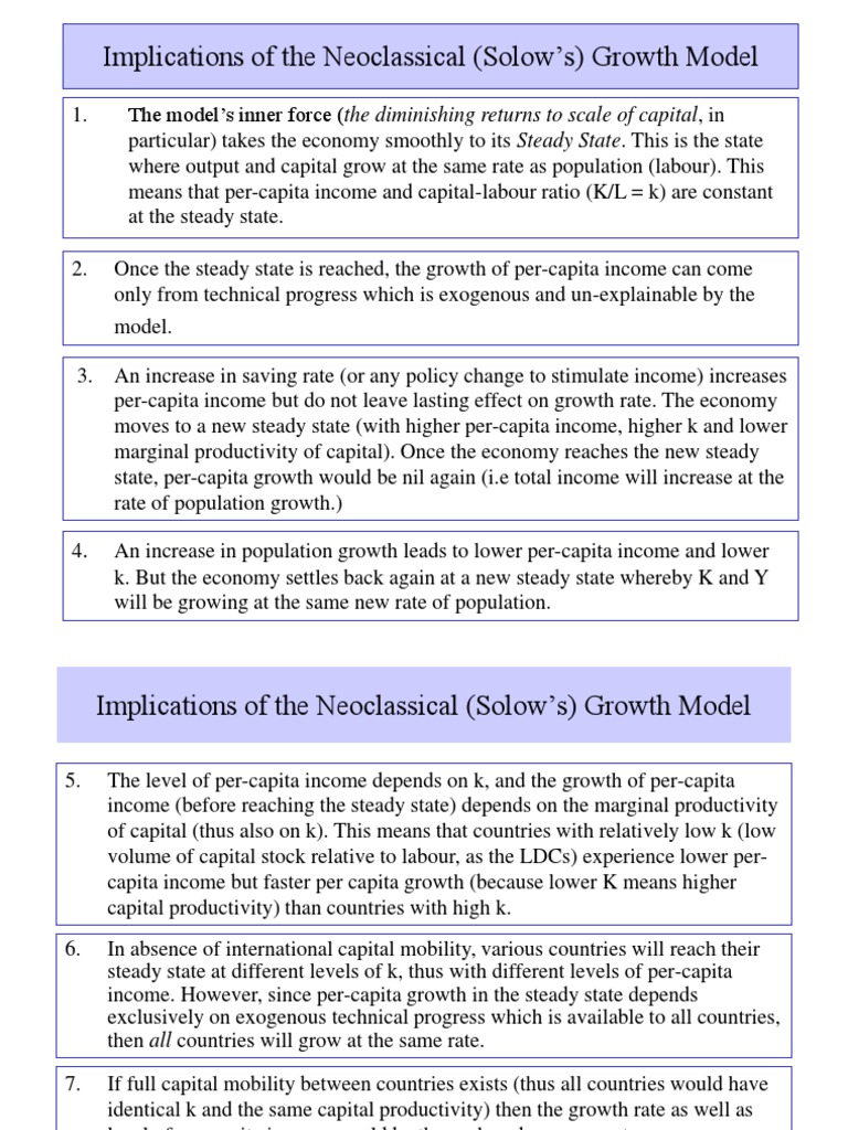 Solow S Model and Growth Accounting | PDF | Production Function ...