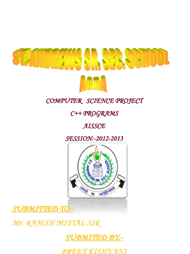 Computer Science Project | PDF