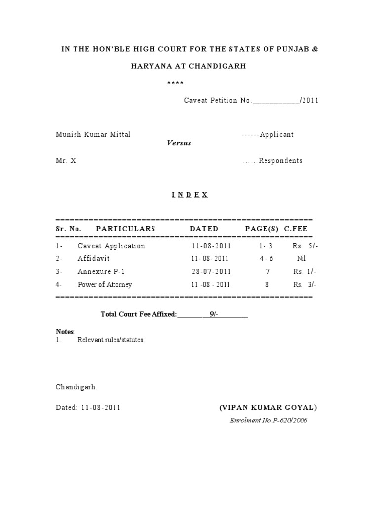 Caveat Application | Download Free PDF | Civil Law (Common Law) | Virtue