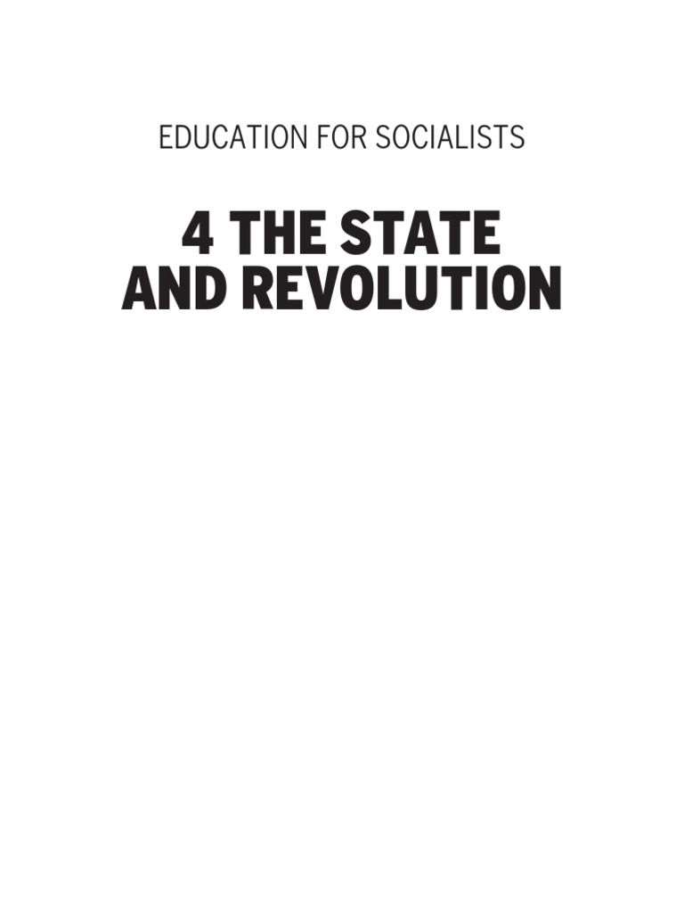 Education 4 The State and Revolution | PDF | Marxism | Socialism