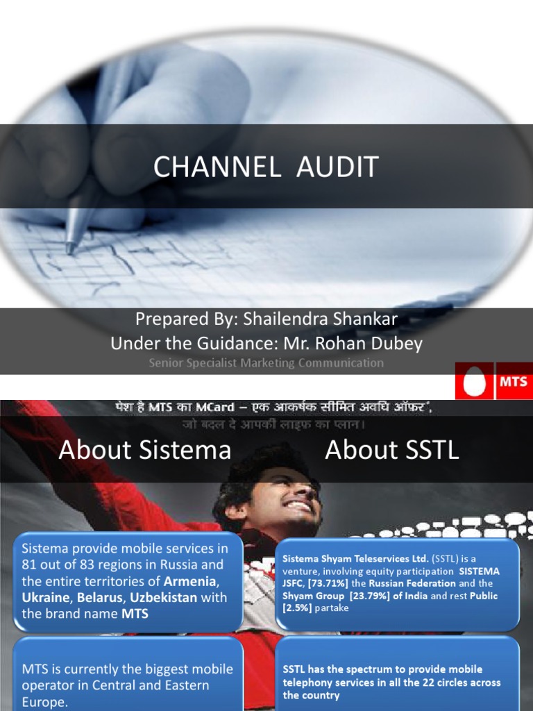 Channel Audit: Prepared By: Shailendra Shankar Under The Guidance: Mr ...