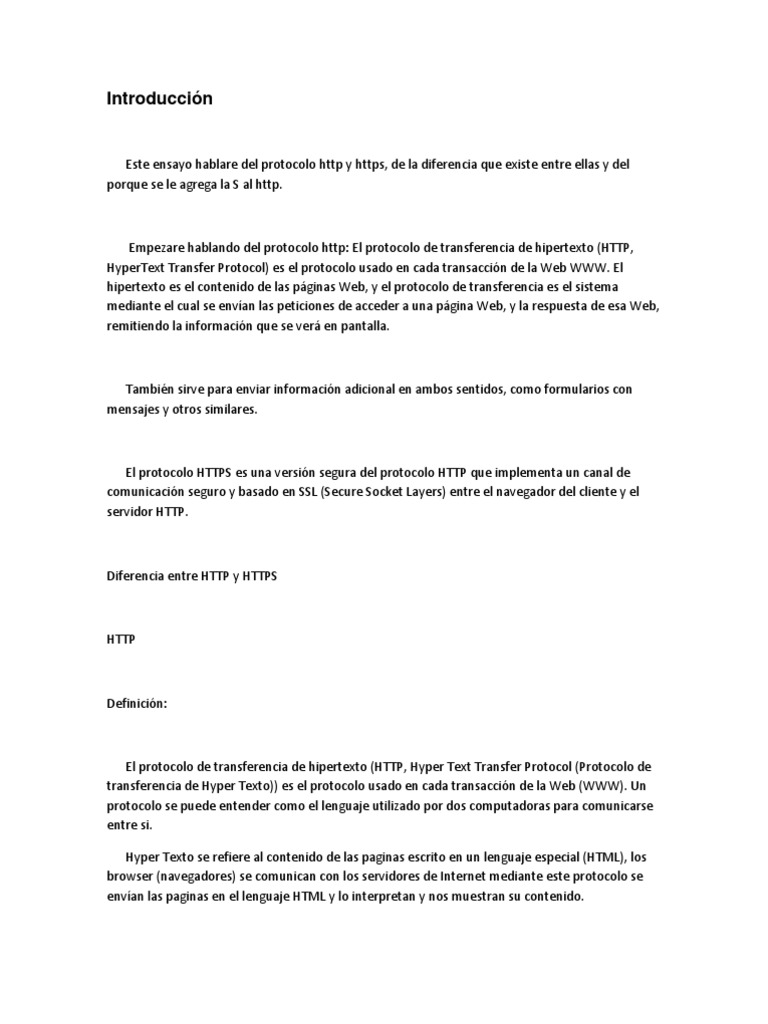 Protocolo HTTP | PDF | Protocolo de Transferencia de Hipertexto ...