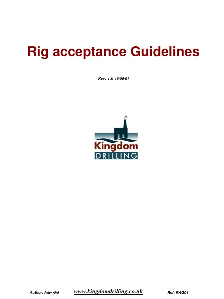 Drilling Rig Acceptance Standards | PDF