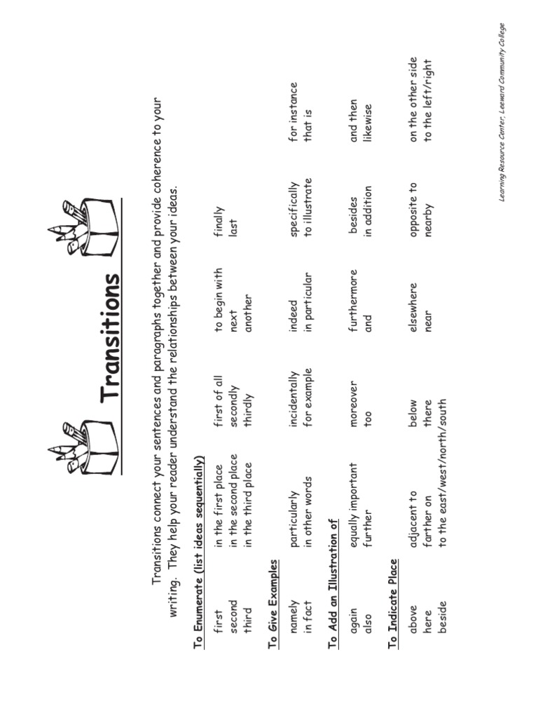 Transitional Words | PDF