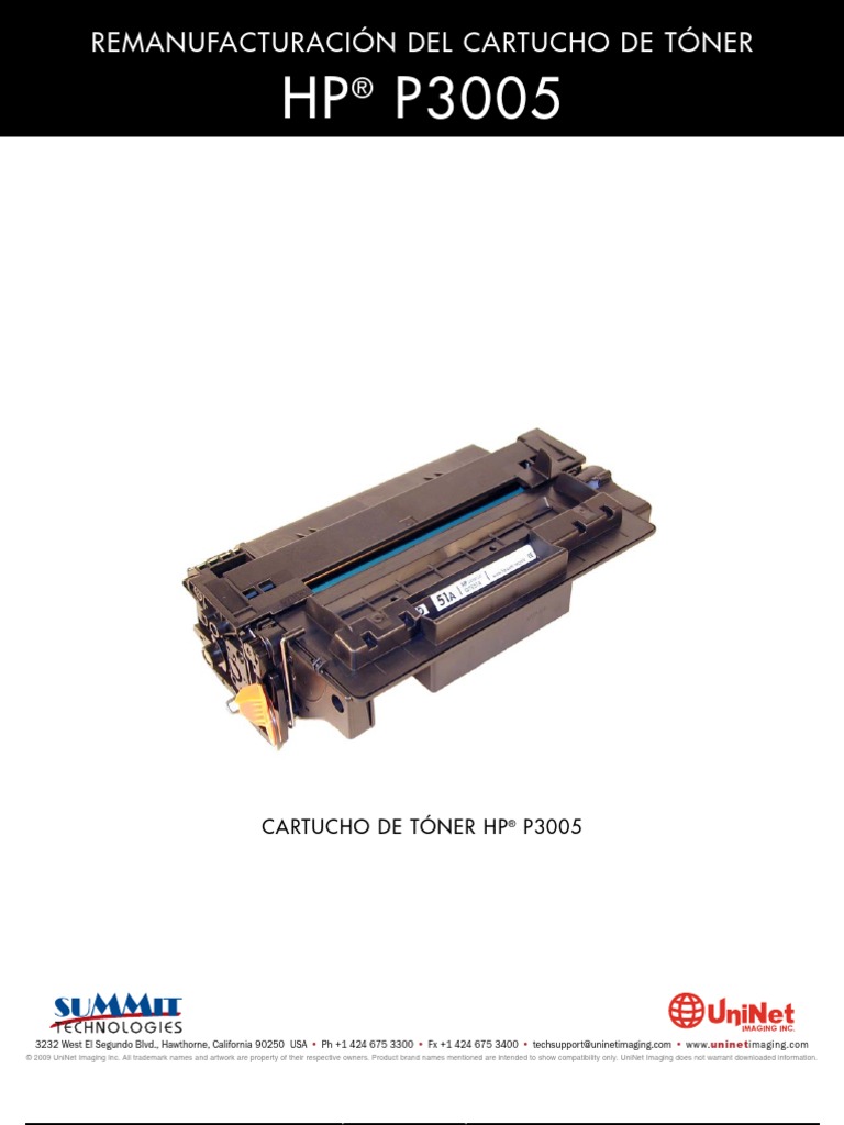 HP P3005 Reman Span | PDF | Impresora (Computación) | Equipo de oficina