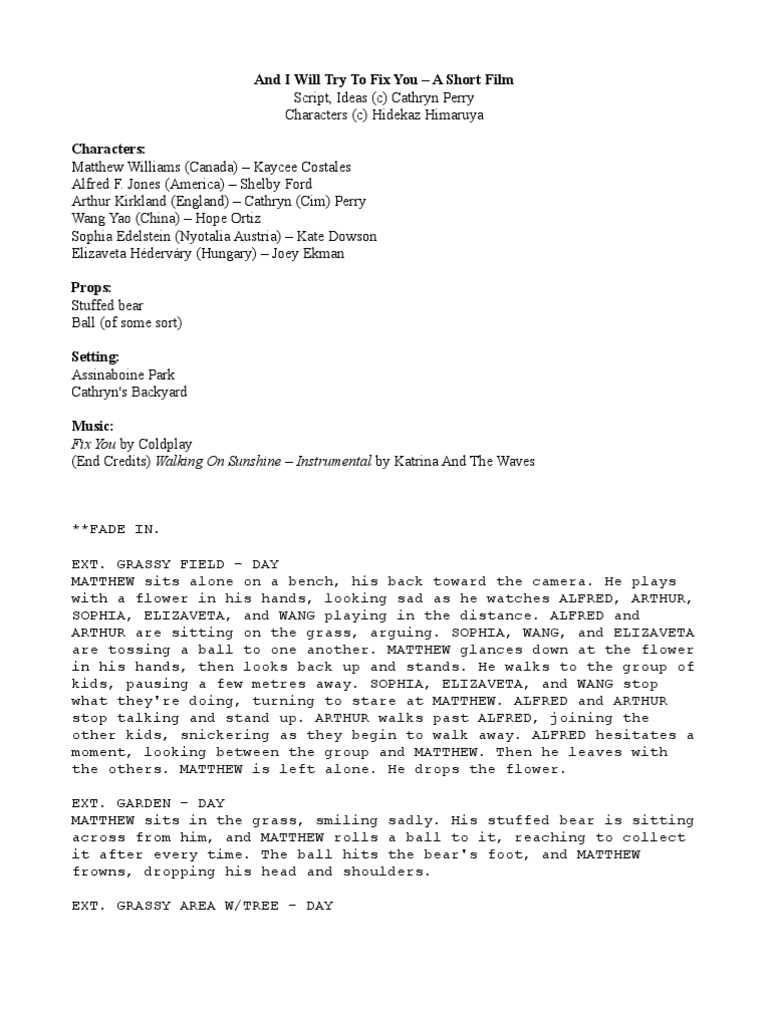 Script | PDF | Leisure