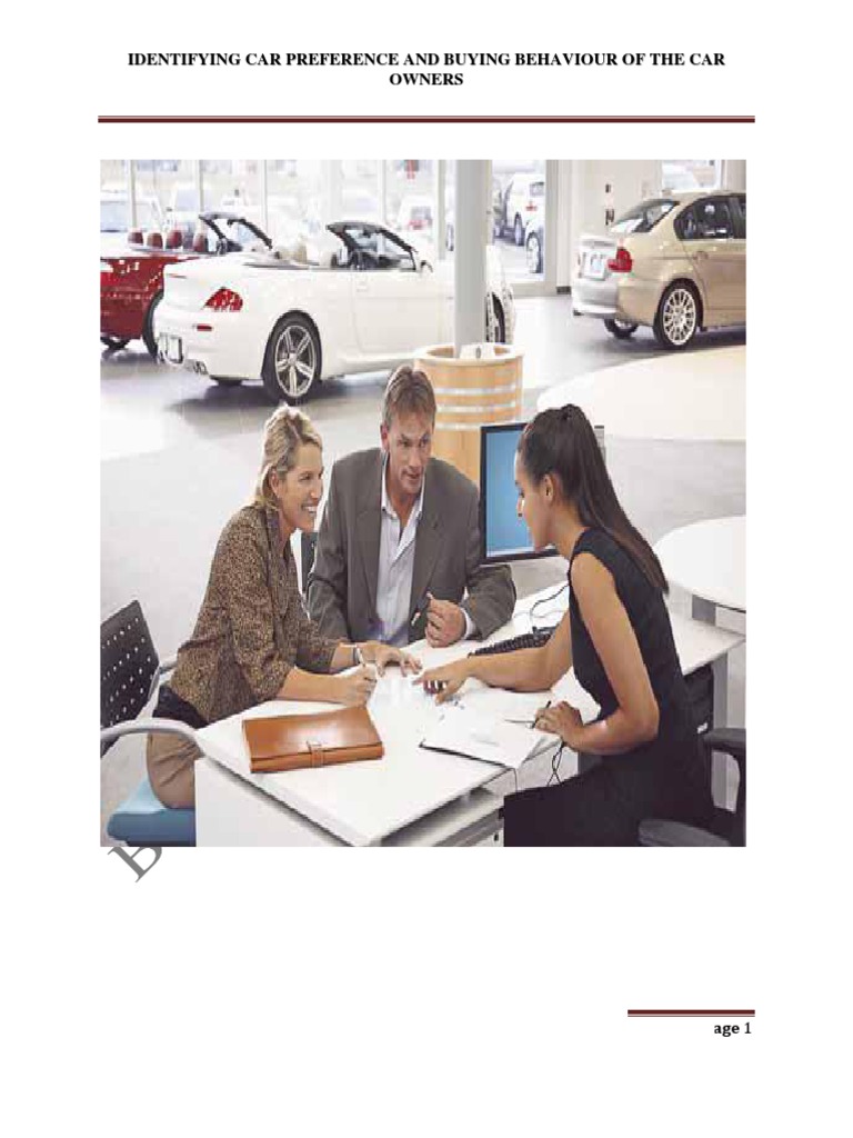Car Preference and Buying Behavior Study | PDF | Toyota | Car
