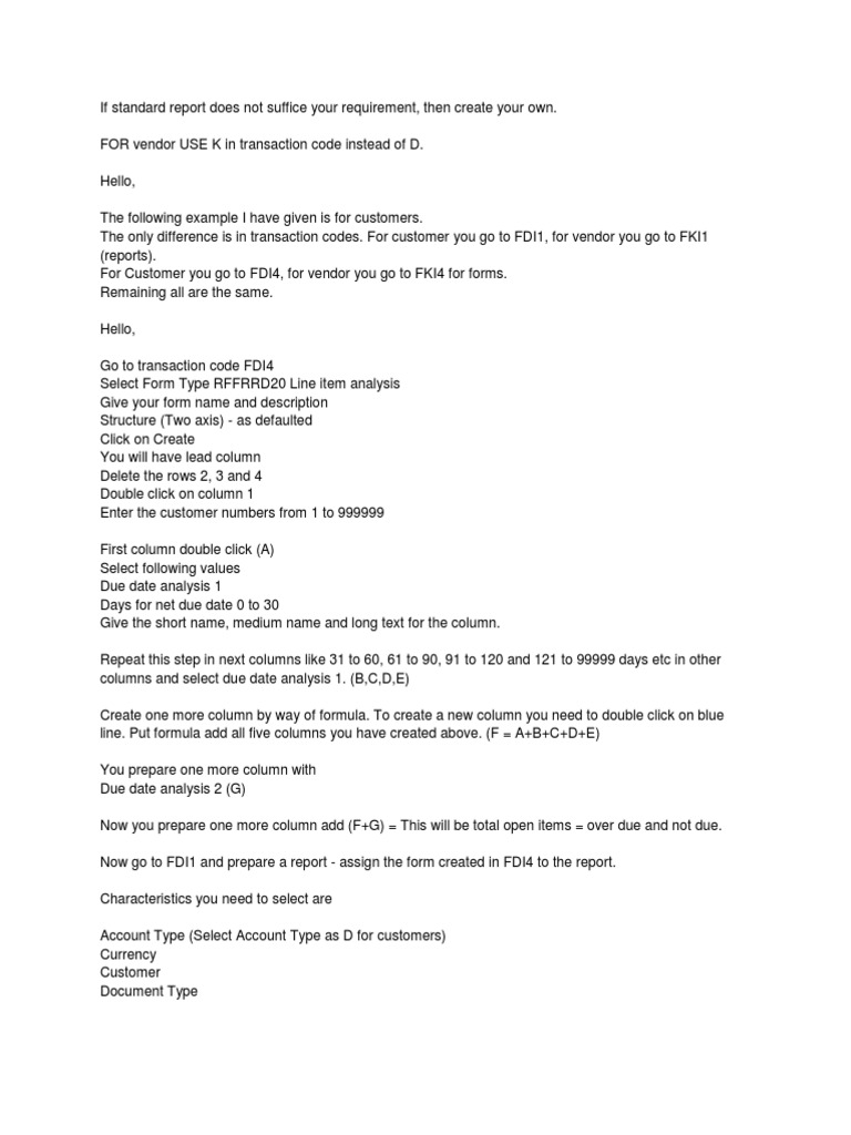 Vendor Aging Report | PDF | Parameter (Computer Programming) | Financial Transaction