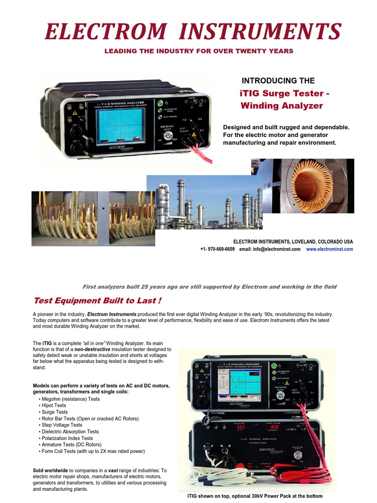 Electrom Winding Analyzer | PDF | Electric Motor | Electric Generator