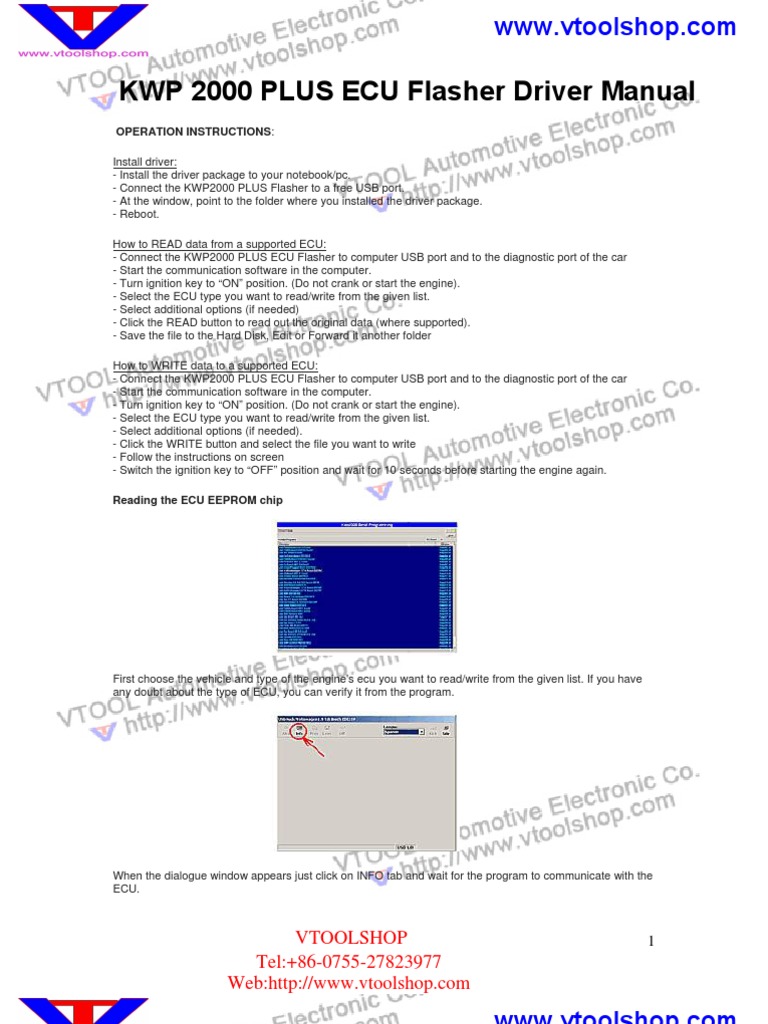 KWP2000 Plus ECU Flasher User Manual | PDF | Device Driver | Computer File