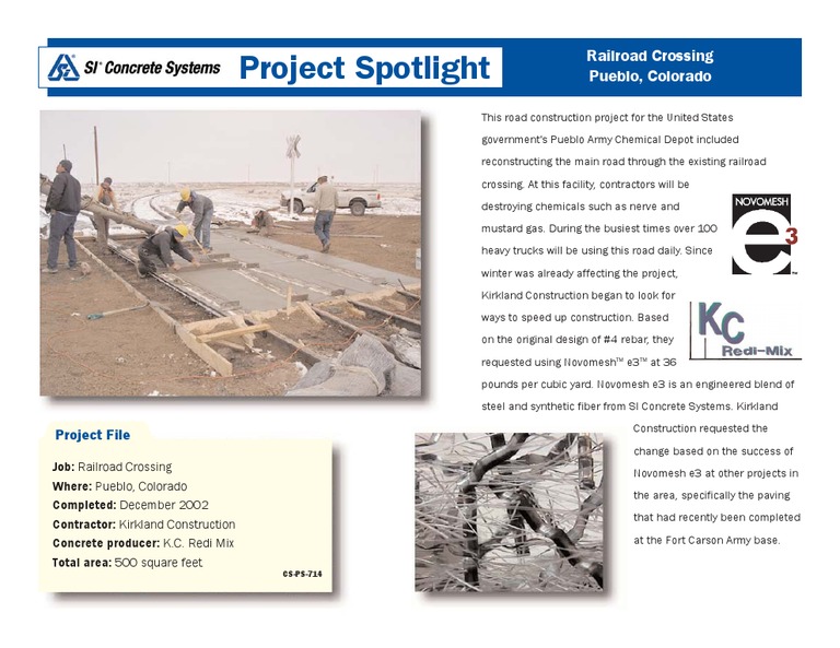 Pueblo Railroad Crossing Project Details | PDF