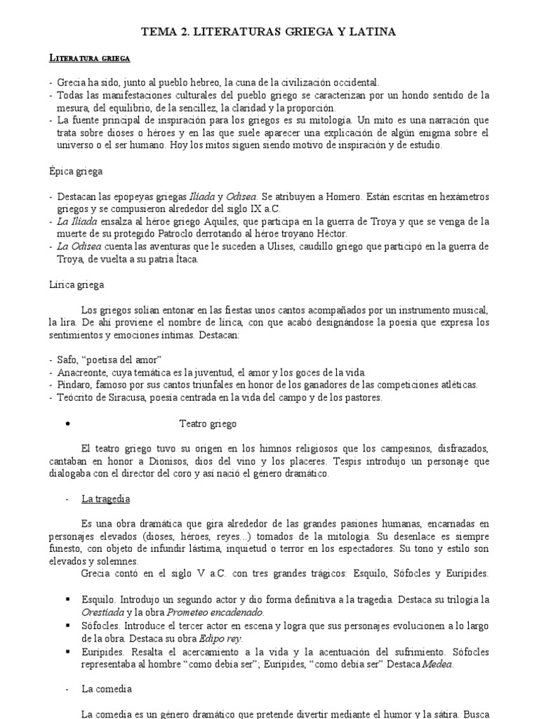 Literatura Griega y Latina | PDF | Horacio | Tragedia