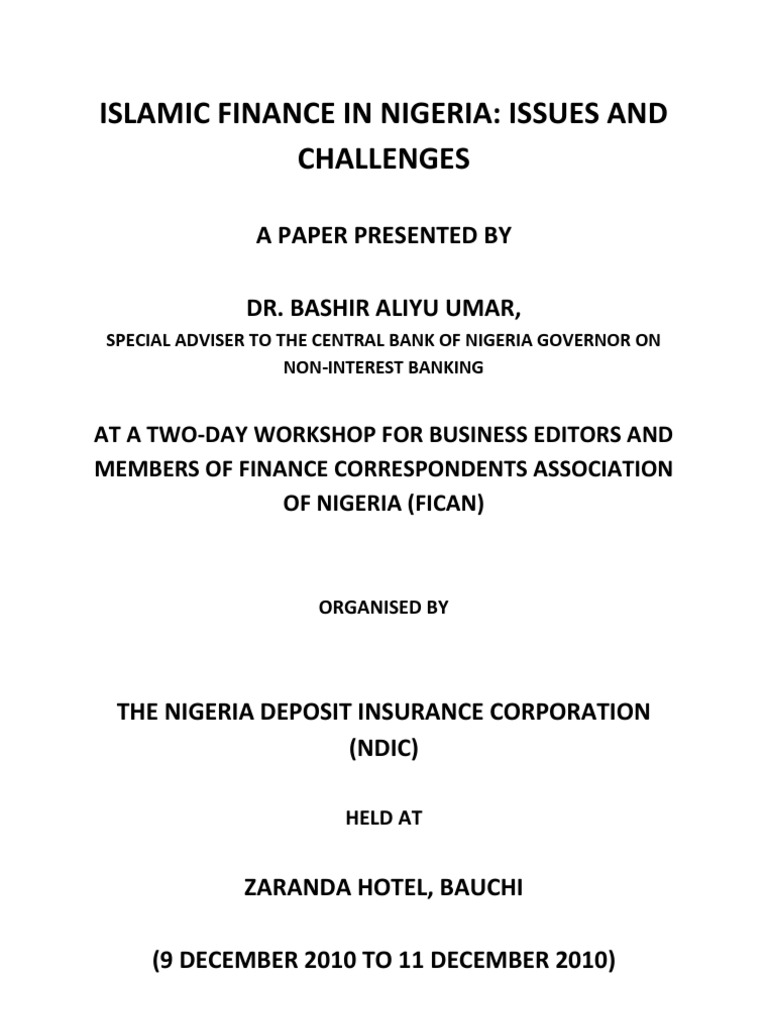 Islamic Finance Challenges in Nigeria | PDF | Islamic Banking And ...
