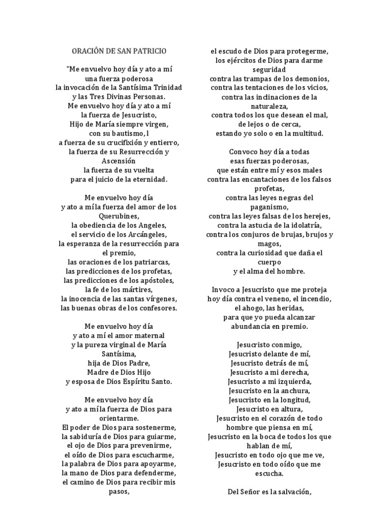 Oración de San Patricio y Protección | PDF | María, madre de Jesús | Jesús