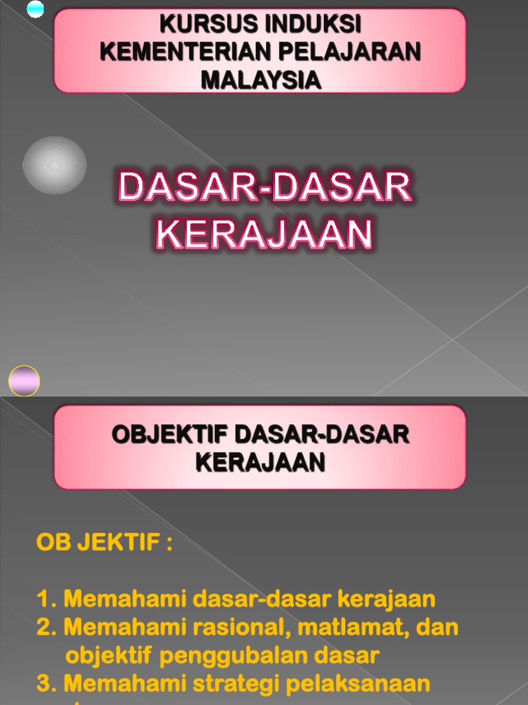 Dasar Dasar Kerajaan | PDF