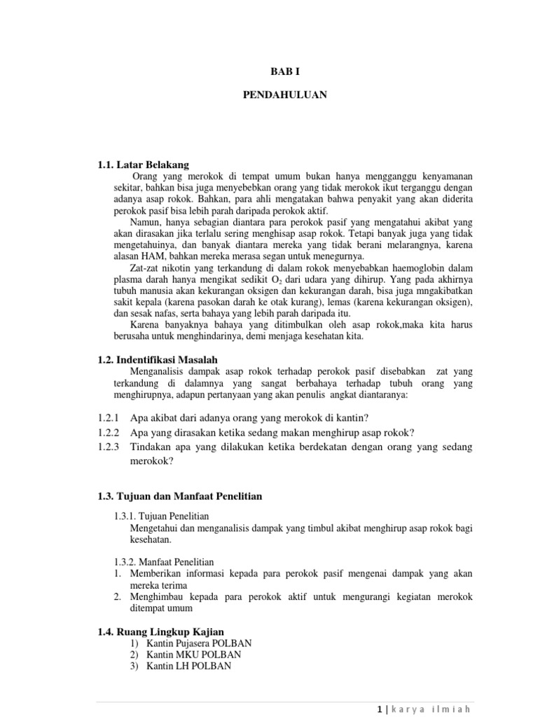 Bahaya Asap Rokok bagi Perokok Pasif | PDF