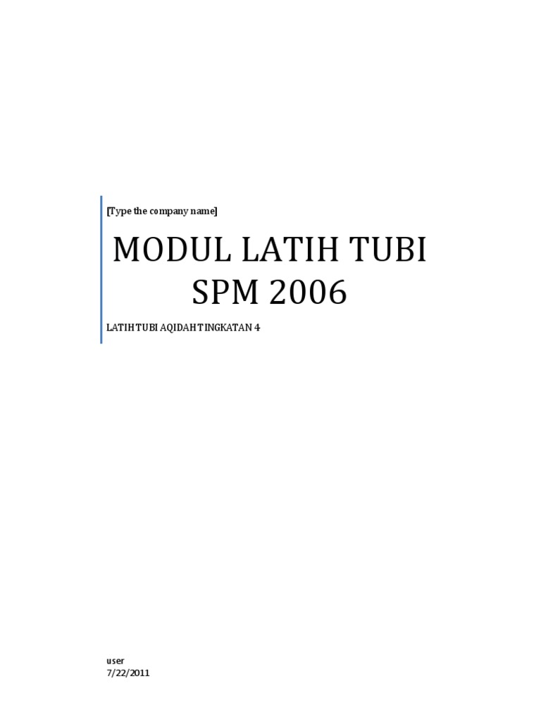 Latih Tubi Topikal Aqidah t4 | PDF