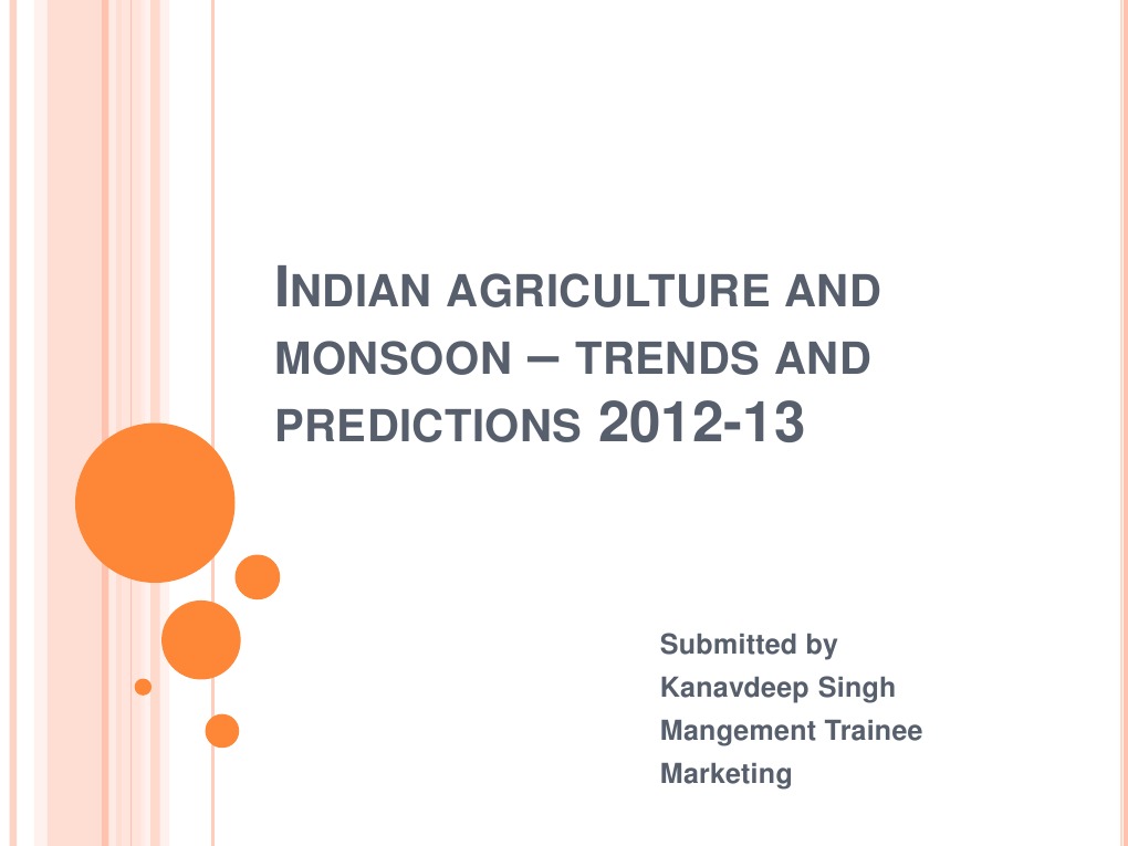 Monsoon's Role in Indian Agriculture | PDF | Monsoon | Agriculture