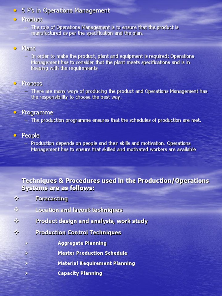 Presentation - PPT Pom | PDF | Operations Management | Strategic Management