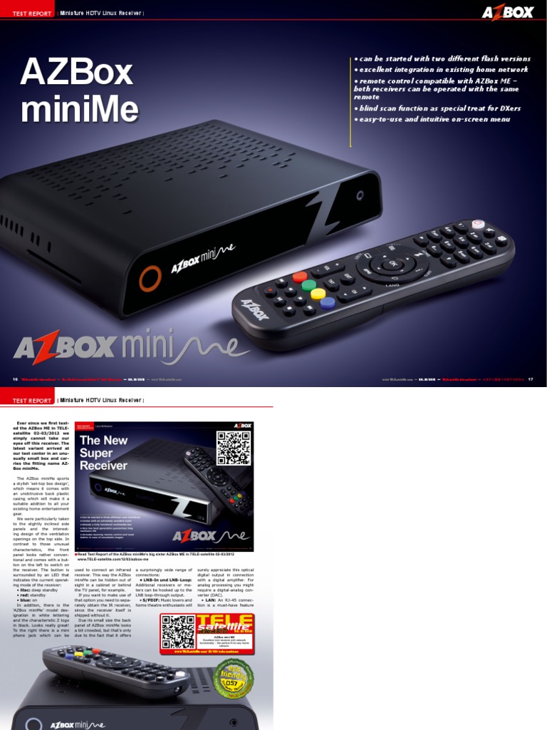 Azbox Mini Me | PDF | Digital To Analog Converter | Booting