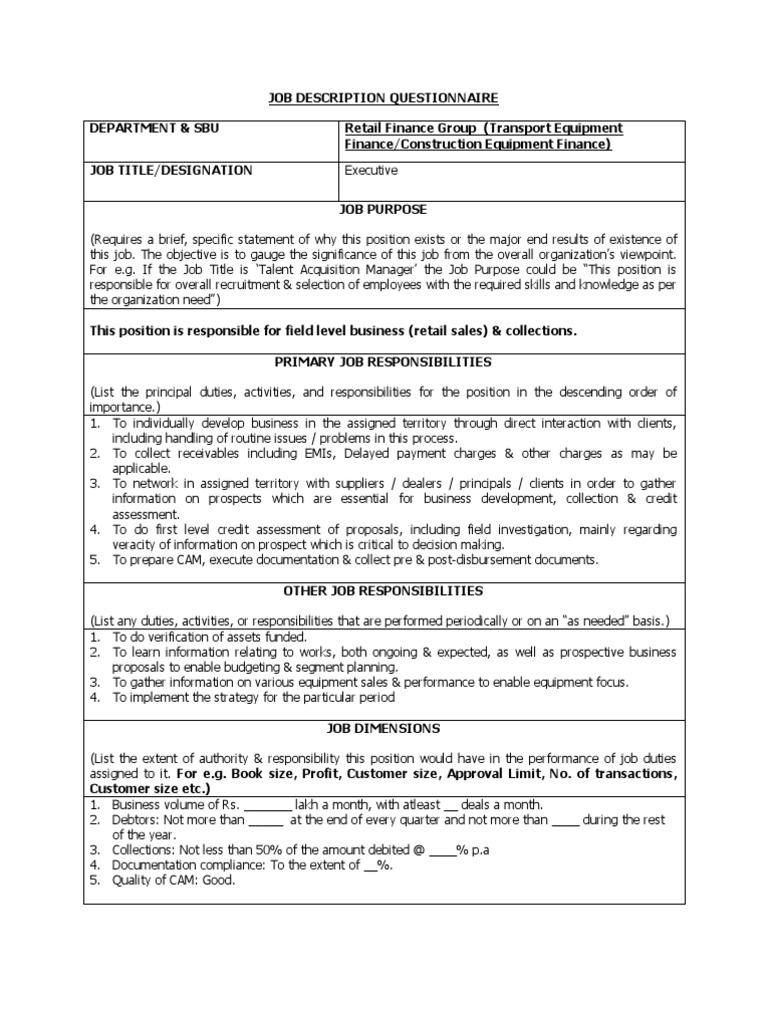 L & T Job Description | PDF | Recruitment | Employment